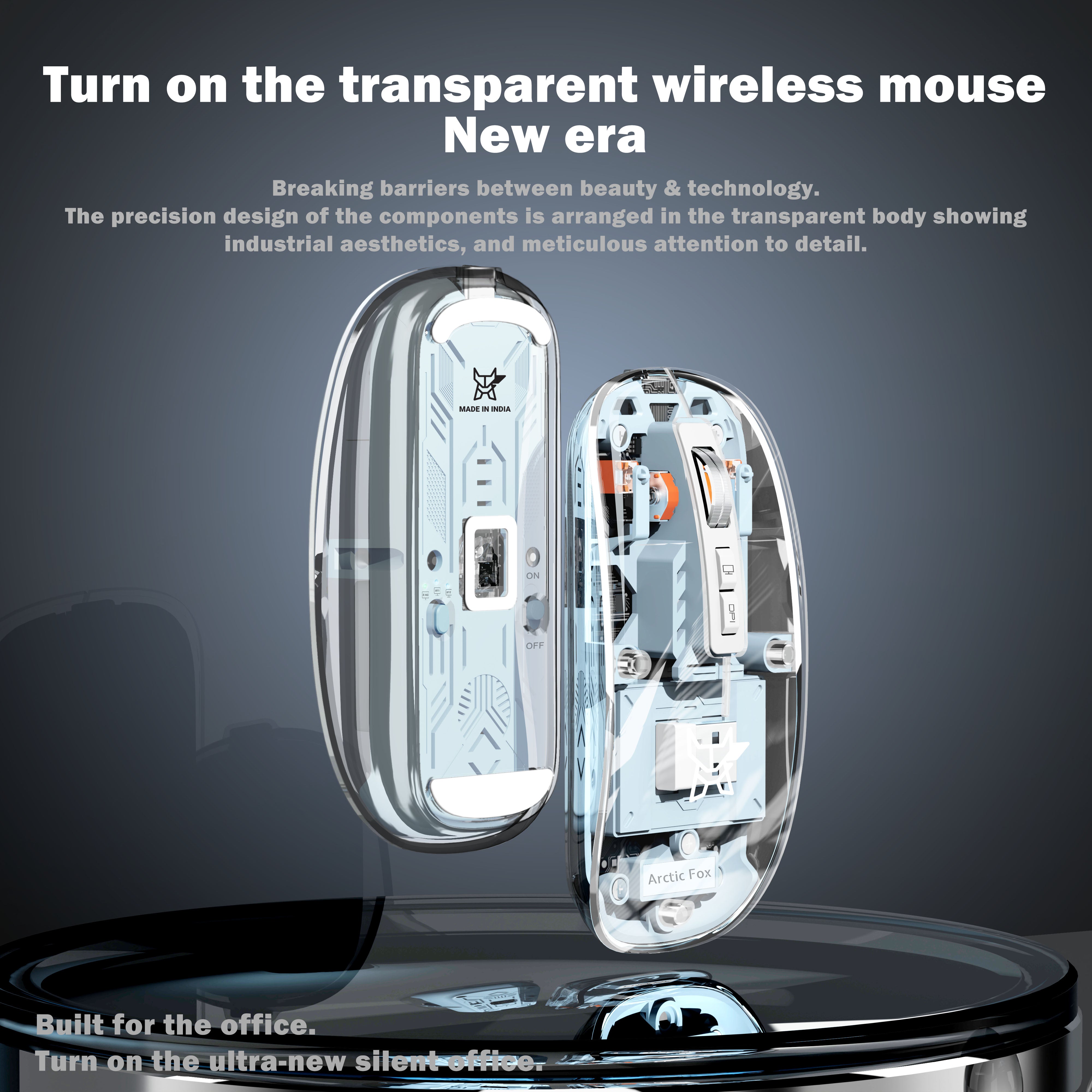 CLEAR WIRELESS PUREVIEW BLUETOOTH MOUSE (TRANSPARENT)
